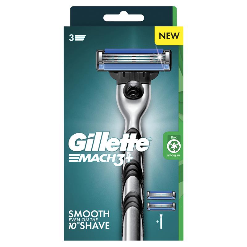 Buy Gillette Mach 3+ Razor 2 Up Online at Chemist Warehouse®