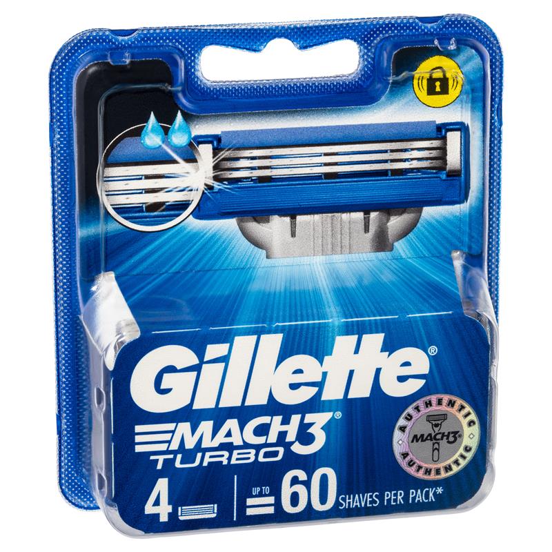 Buy Gillette Mach 3 Turbo Cartridges 4 Online at Chemist Warehouse®
