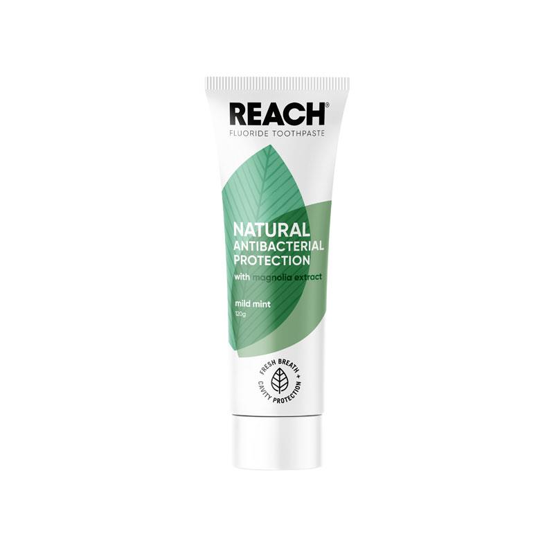 Buy Reach Toothpaste Natural Antibacterial Mild Mint 120g Online at ...