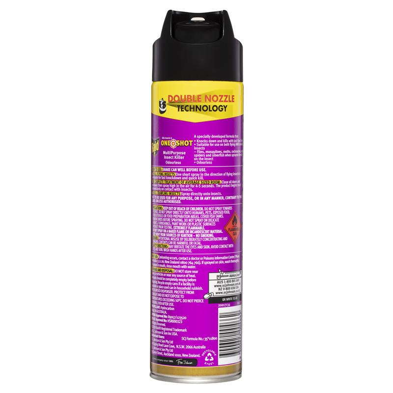 Buy Raid One Shot Multi Purpose Insect Killer Odourless Double Nozzle ...