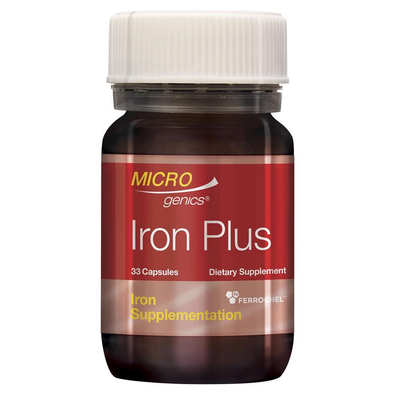 Buy Microgenics Iron Plus 33 Capsules (New Zealand Formula) Online at ...