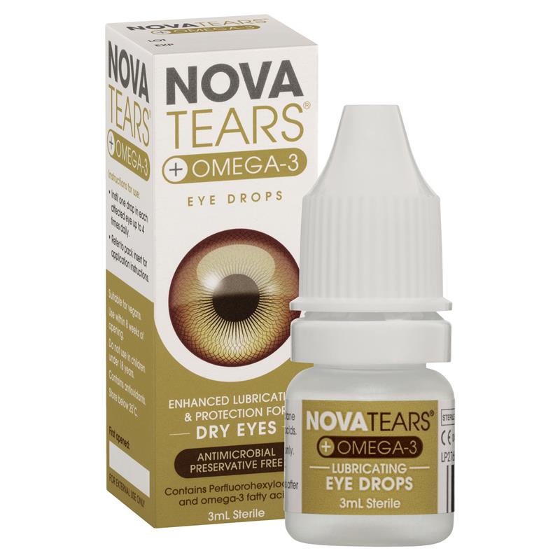 Buy Nova Tears + Omega-3 Lubricating Eye Drops 3ml Online at Chemist ...