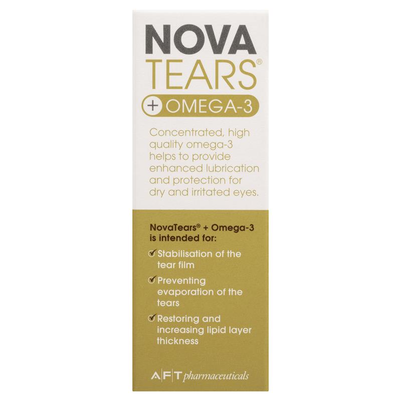 Buy Nova Tears + Omega-3 Lubricating Eye Drops 3ml Online at Chemist ...