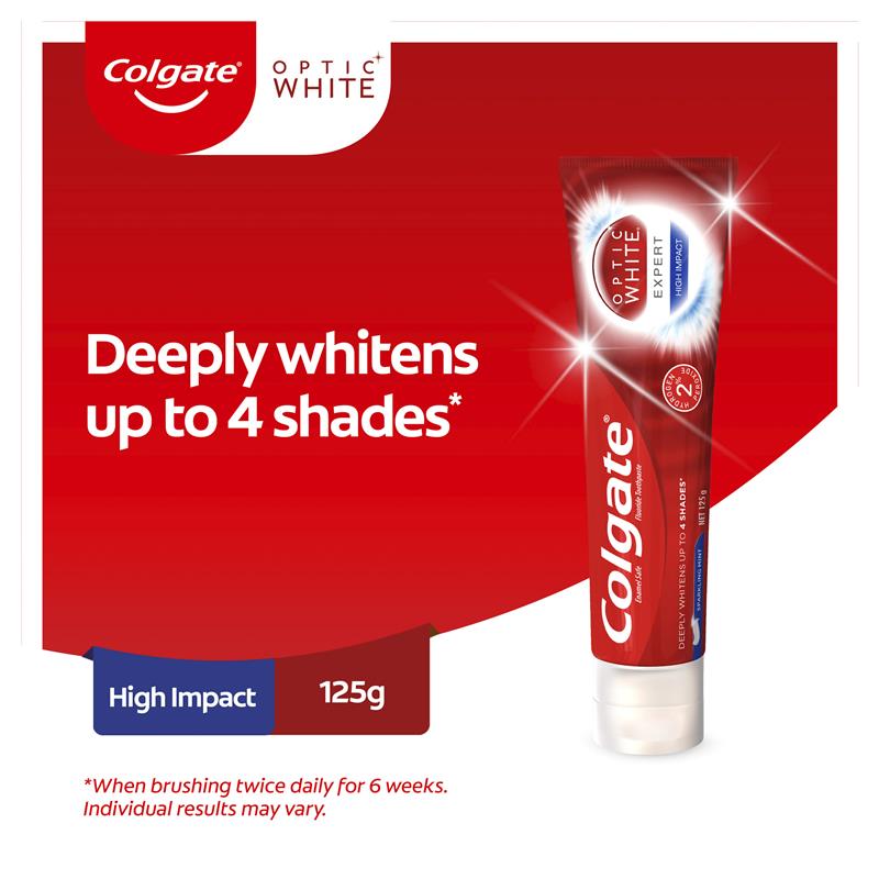 Buy Colgate Toothpaste Optic White Expert High Impact 125g Online at ...