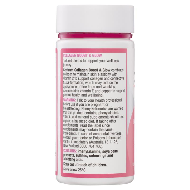 Buy Centrum Collagen Boost & Glow 100 Tablets Online at Chemist Warehouse®
