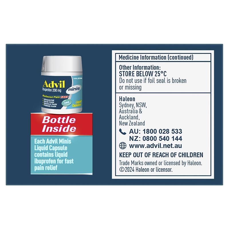 Buy Advil 20 Mini Liquid Capsules Online at Chemist Warehouse®