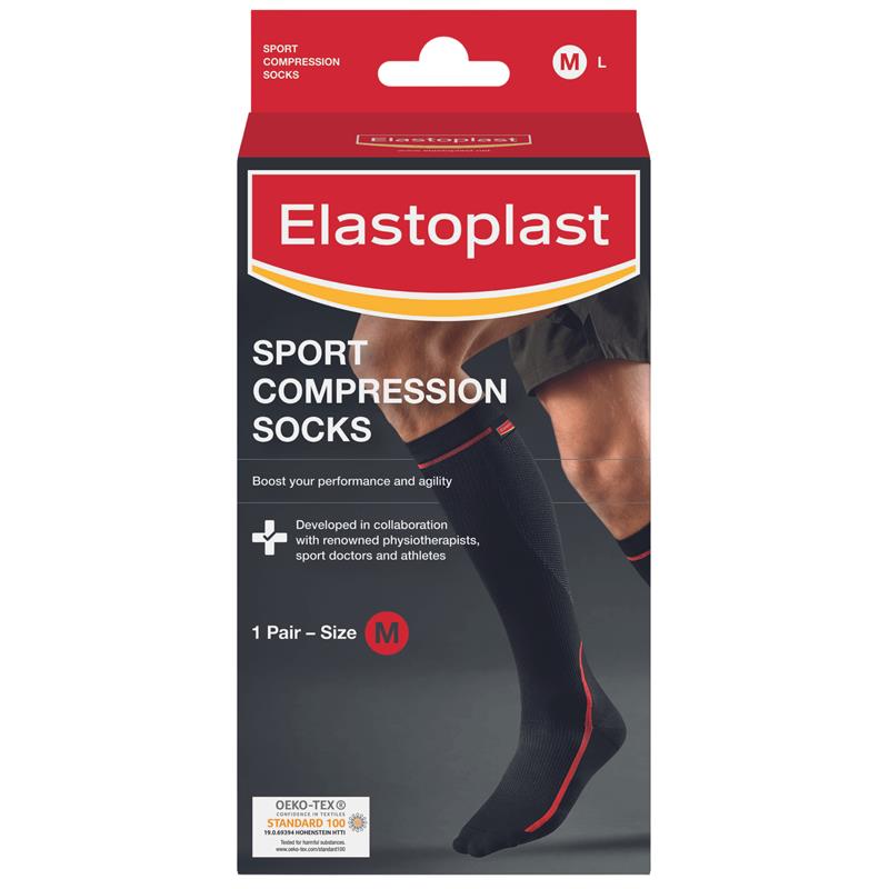 Buy Elastoplast Sport Compression Socks Medium 1 Pack Online at Chemist ...