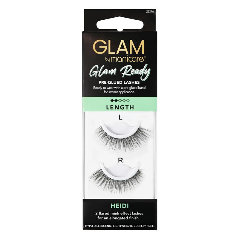 Buy Glam By Manicare Eyelashes Pre Glued Lashes Length Heidi 22376 Online at Chemist Warehouse®