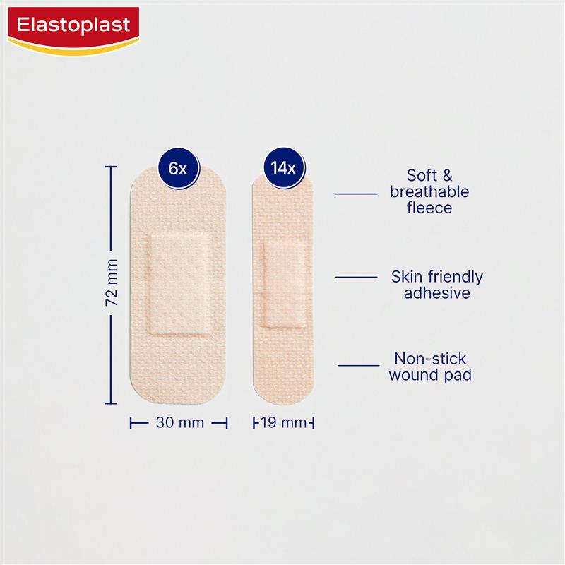 Buy Elastoplast Sensitive Skin Tone Plasters Light 20 Pack Online at ...