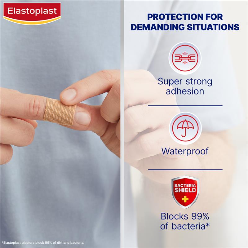 Buy Elastoplast Extra Tough Waterproof Plasters Cut To Size 80cm x 6cm ...