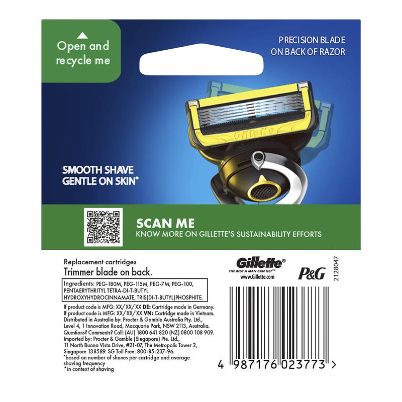 Buy Gillette Fusion ProShield Razor Blades 4 Pack Online at Chemist ...