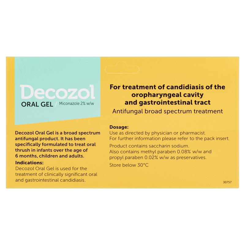 Buy Decozol Oral Gel 40g (Pharmacist Only) Online at Chemist Warehouse®