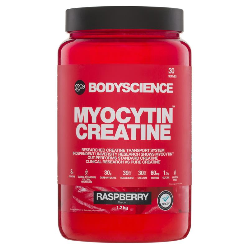 Buy BSc Myocytin Creatine Raspberry 1.2kg Online at Chemist Warehouse®