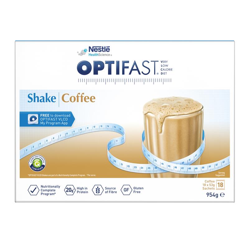 Buy Optifast VLCD Shake Coffee 18 x 53g Exclusive Bulk Size Online at ...