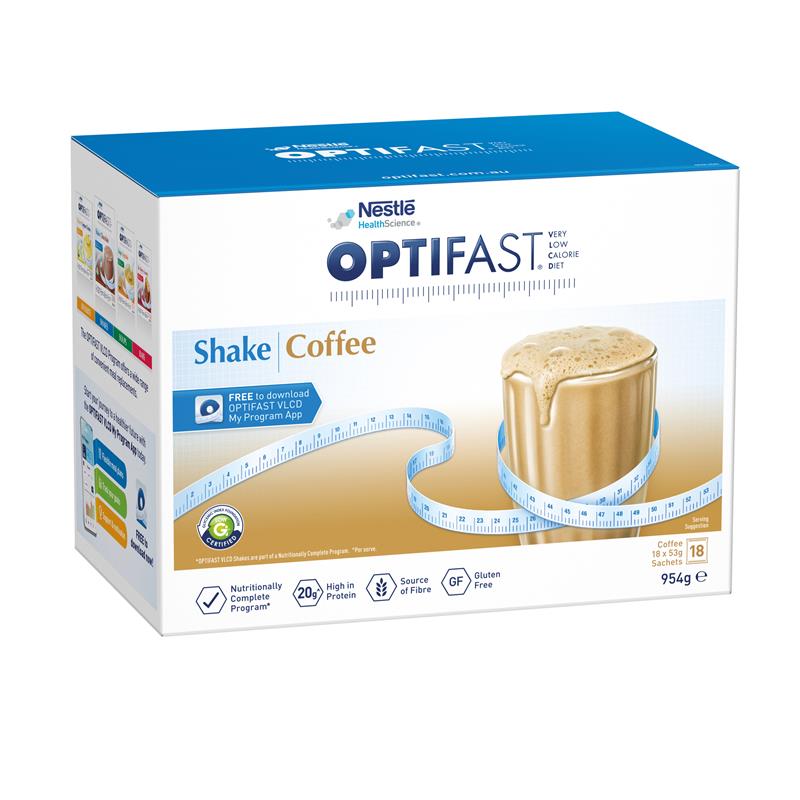 Buy Optifast VLCD Shake Coffee 18 x 53g Exclusive Bulk Size Online at ...