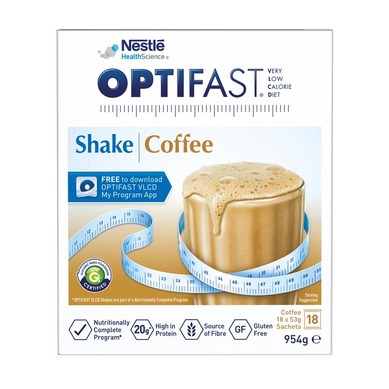 Buy Optifast VLCD Shake Coffee 18 x 53g Exclusive Bulk Size Online at ...