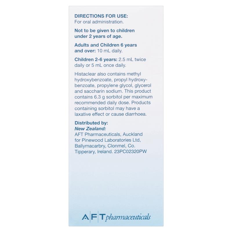 Buy Histaclear Oral Liquid 100ml Online at Chemist Warehouse®