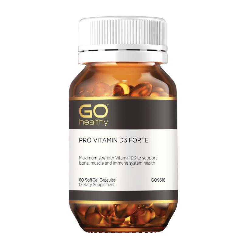 Buy GO Healthy Pro Vitamin D3 Forte 60 Softgel Capsules Online at ...