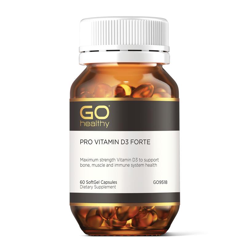 Buy GO Healthy Pro Vitamin D3 Forte 60 Softgel Capsules Online at ...