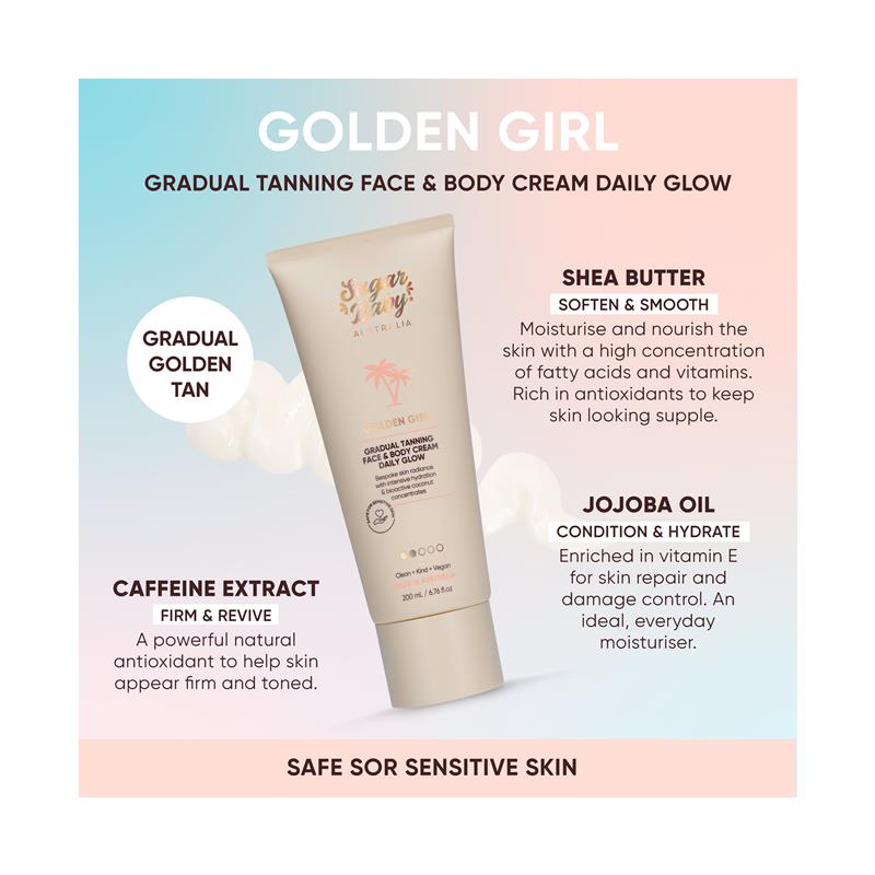 Buy SugarBaby Golden Girl Daily Gradual Tanning Face & Body Cream 200ml ...