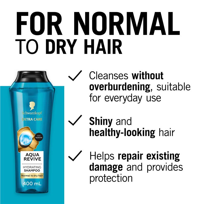 Buy Schwarzkopf Extra Care Aqua Revive Moisturising Shampoo 400ml ...