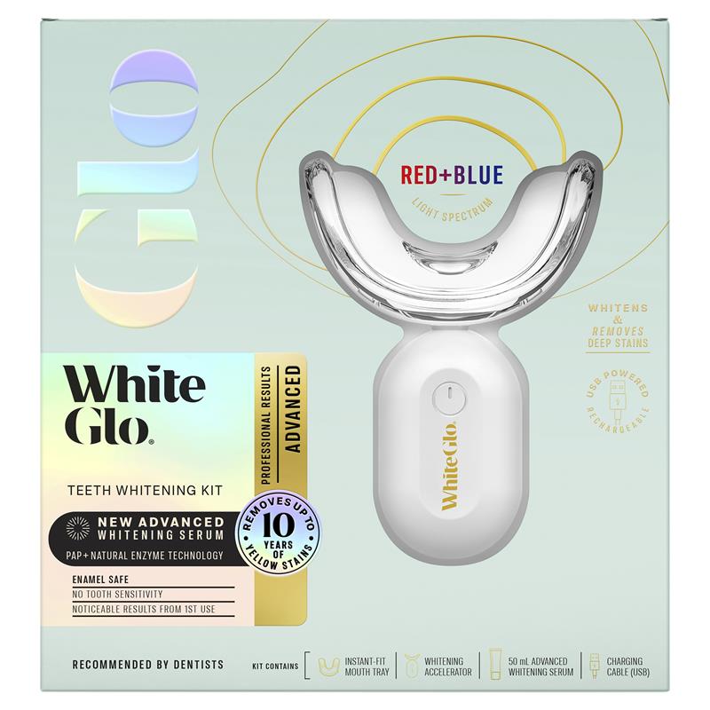 Buy White Glo Advanced Whitening Red & Blue Light Kit Online at Chemist ...