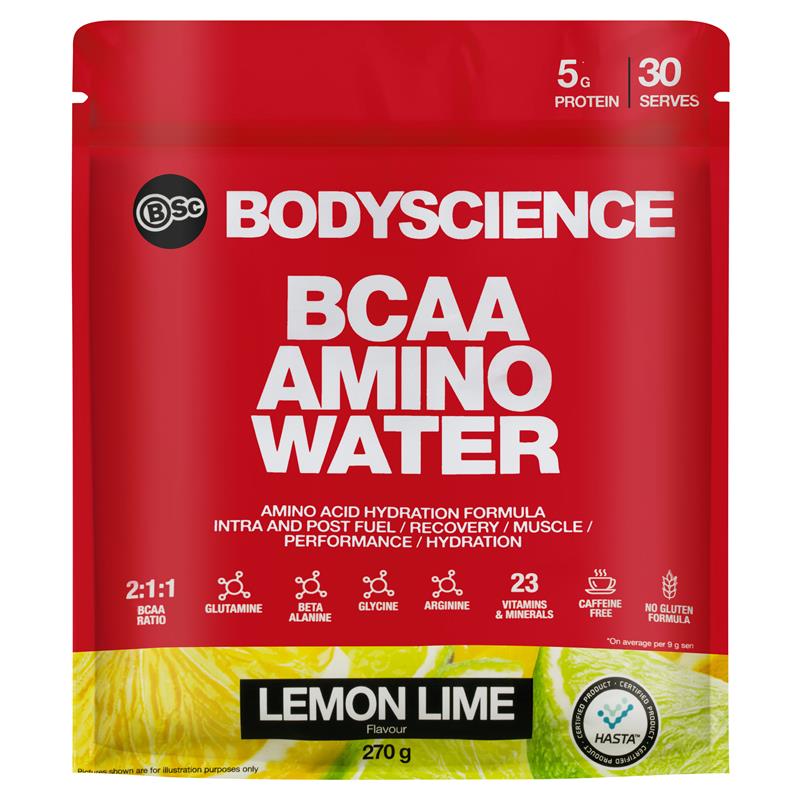 Buy BSc BCAA Amino Water Lemon Lime 270g Online at Chemist Warehouse®