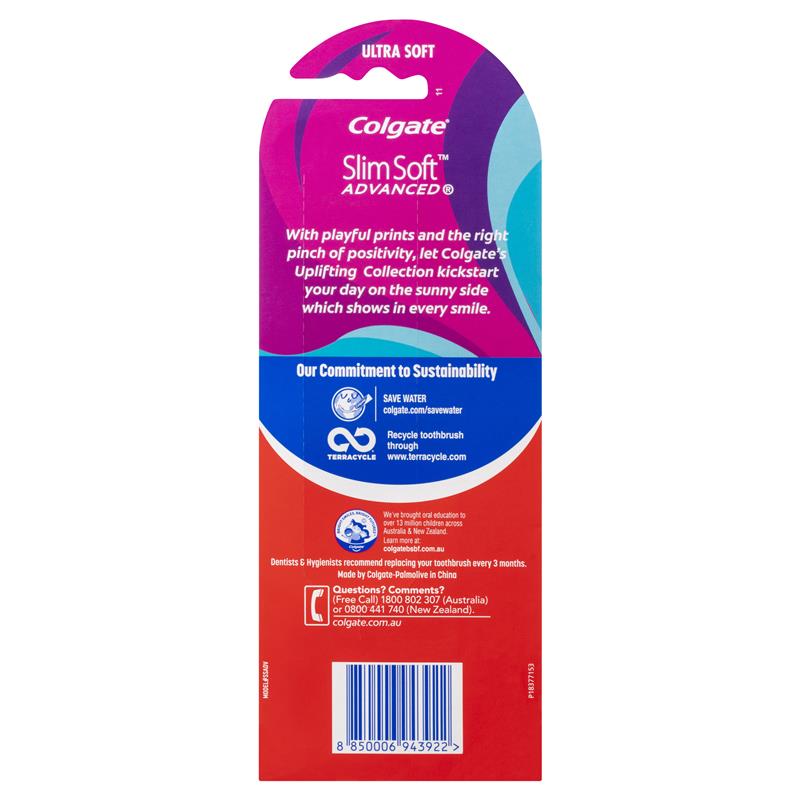 Buy Colgate Toothbrush Slim Soft Advanced 3 Pack Online at Chemist ...