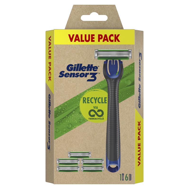 Buy Gillette Sensor 3 Hybrid 6 Each Online at Chemist Warehouse®