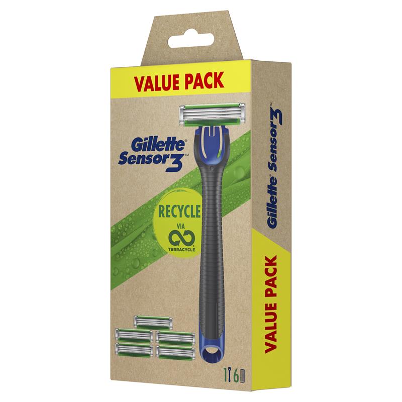 Buy Gillette Sensor 3 Hybrid 6 Each Online at Chemist Warehouse®