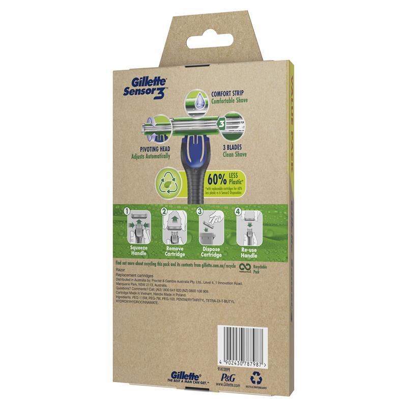 Buy Gillette Sensor 3 Hybrid 6 Each Online at Chemist Warehouse®