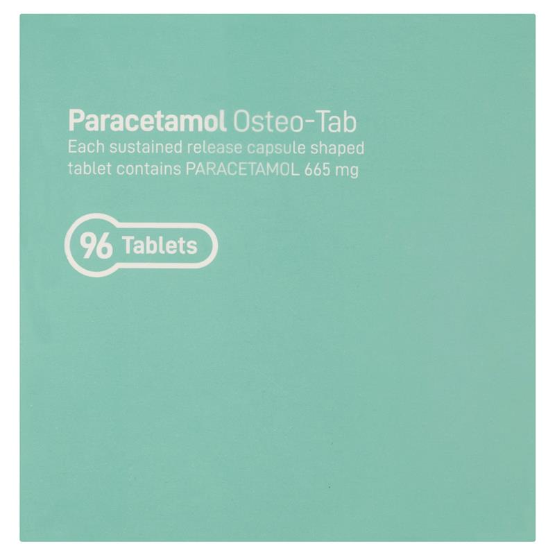 Buy Paracetamol Osteo SR 665mg 96 Tablets (Pharmacist Only) Online at ...