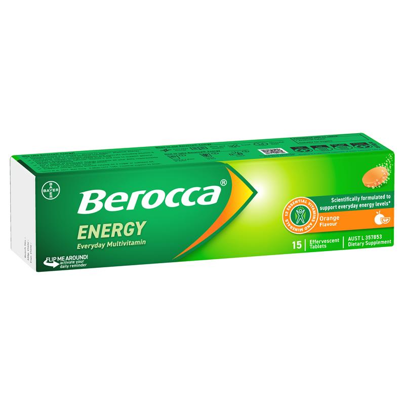 Buy Berocca Energy Orange 15 Effervescent Tablets Online at Chemist ...