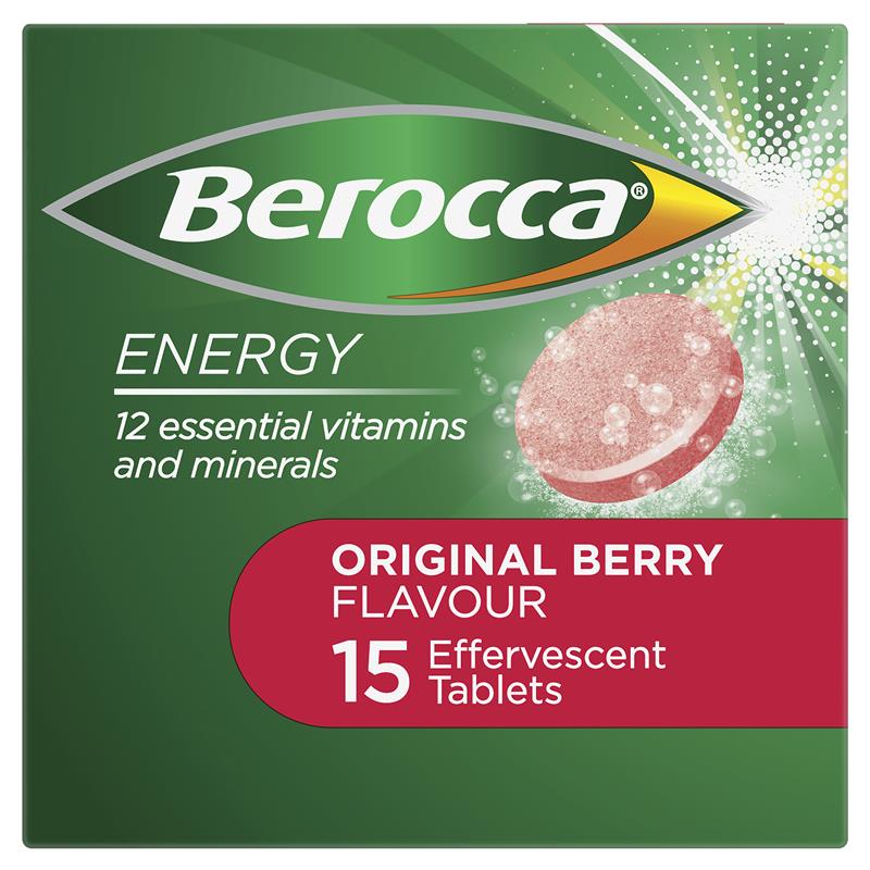 Buy Berocca Energy Original Berry 15 Effervescent Tablets Online at ...