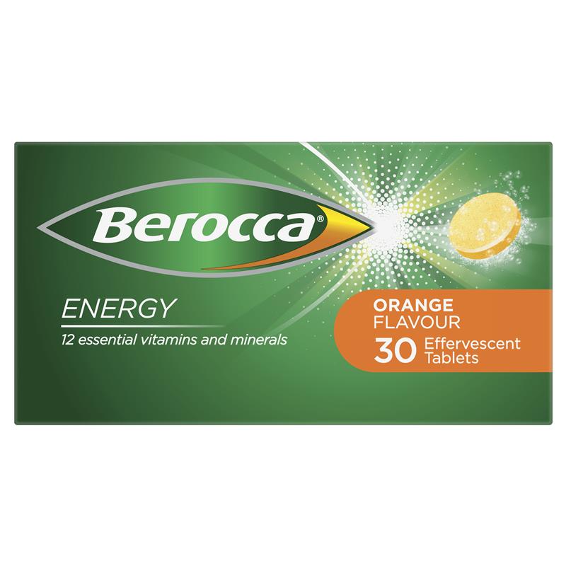 Buy Berocca Energy Orange 30 Effervescent Tablets Online at Chemist ...