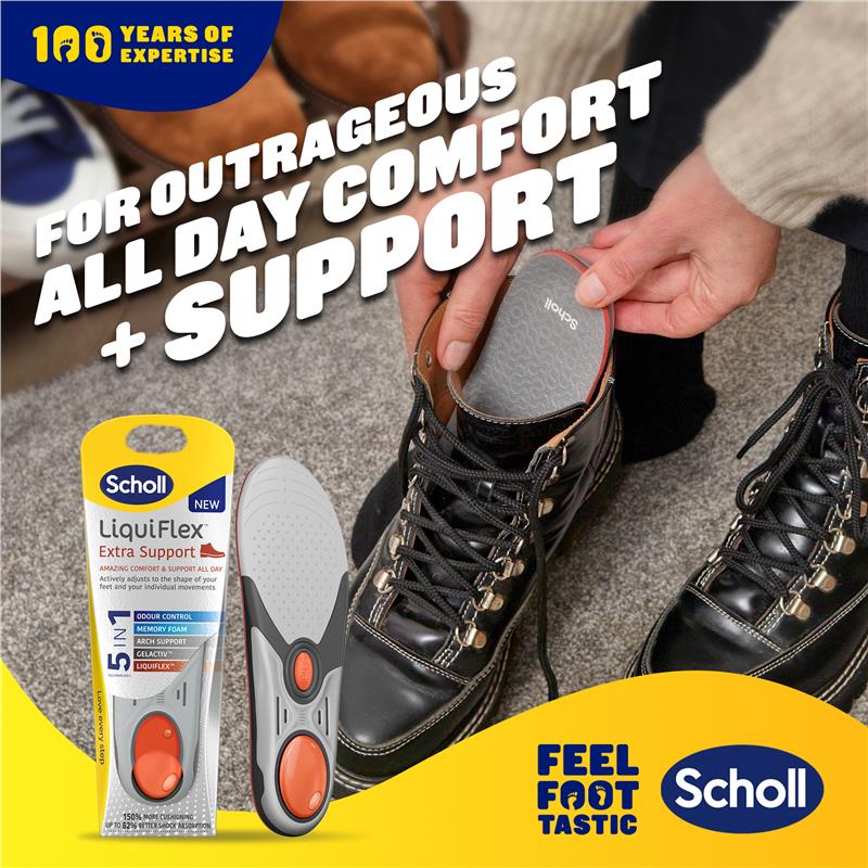 Buy Scholl LiquiFlex Extra Support Insole Small Online at Chemist ...
