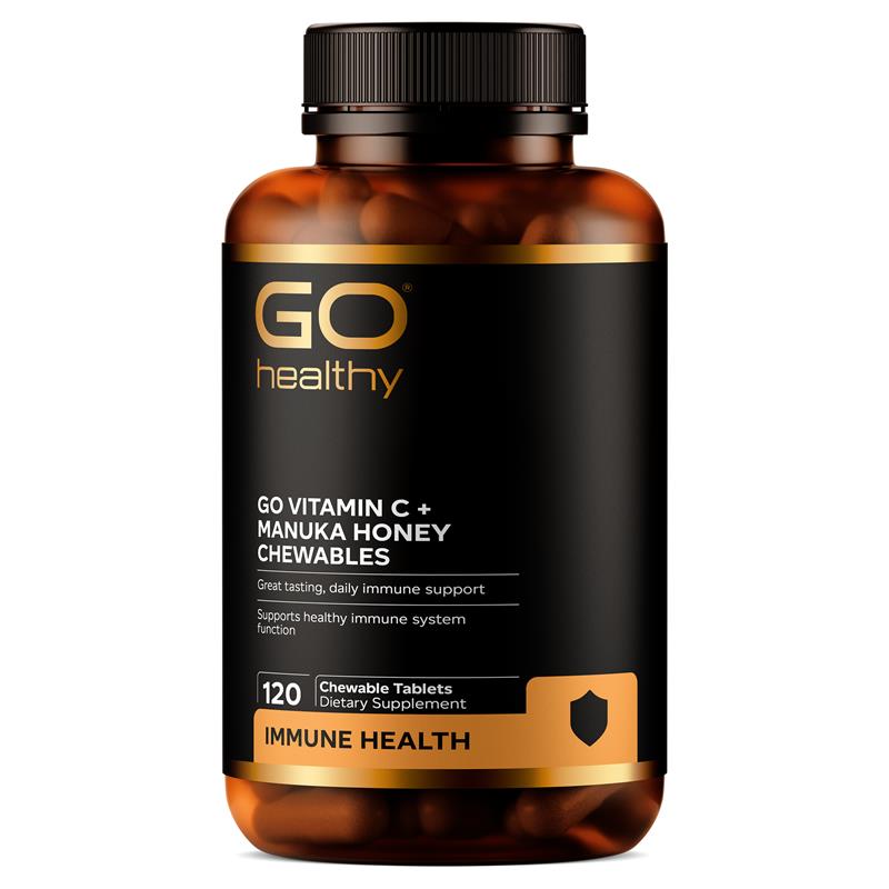 Buy GO Healthy Vitamin C + Manuka Honey 120 Tablets Online at Chemist ...