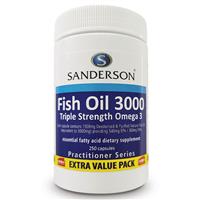 Buy Sanderson Fish Oil 3,000mg 540mg EPA/360mg DHA 250 Capsules ...