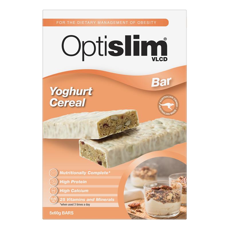 Buy Optislim VLCD Bar Yoghurt Cereal 5 Pack Online at Chemist Warehouse®