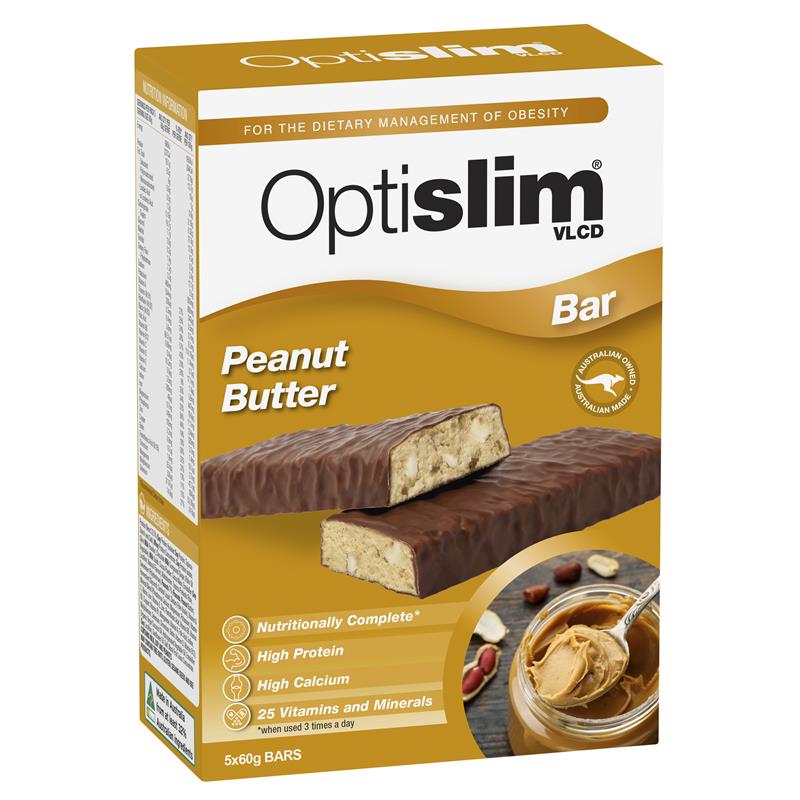 Buy Optislim VLCD Bar Peanut Butter 5 Pack Online at Chemist Warehouse®