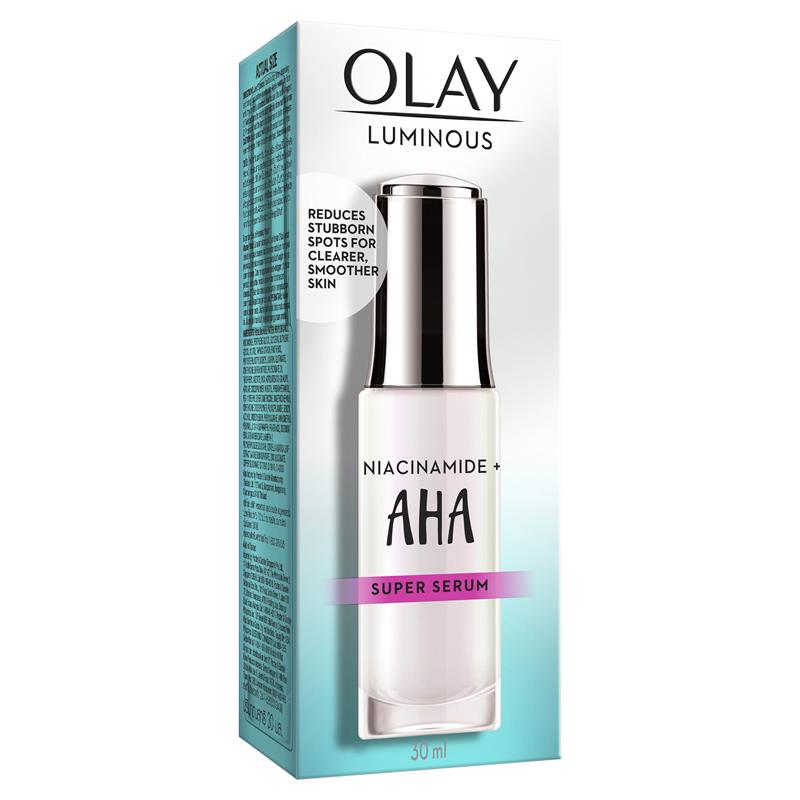 Buy Olay Luminous Niacinamide + AHA Face Super Serum 30ml Online at Chemist Warehouse®