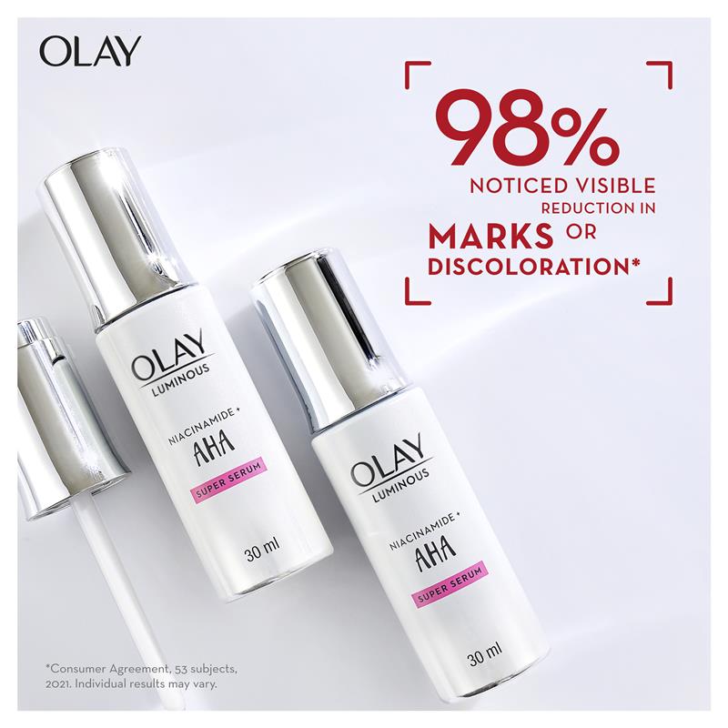 Buy Olay Luminous Niacinamide + AHA Face Super Serum 30ml Online at ...