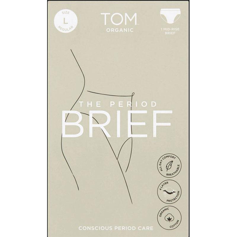 Buy TOM Organic Period Briefs Mid-Rise Large Online at Chemist Warehouse®