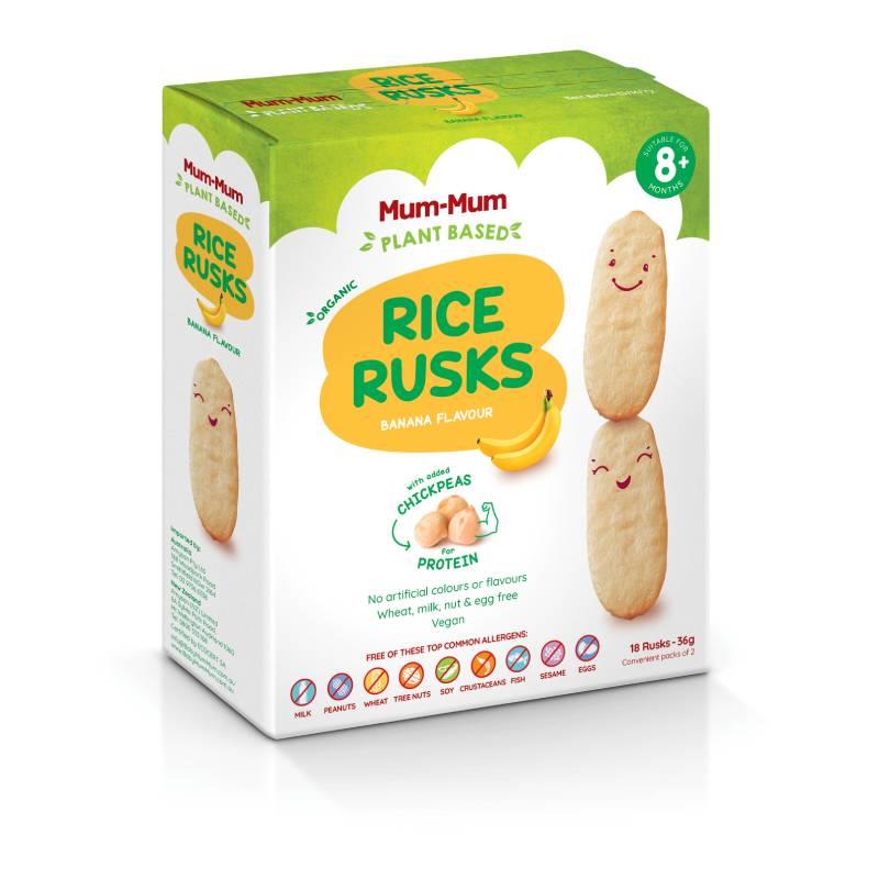 Buy Mum-Mum Plant Based Banana Rice Rusks 36g Exclusive Online at ...