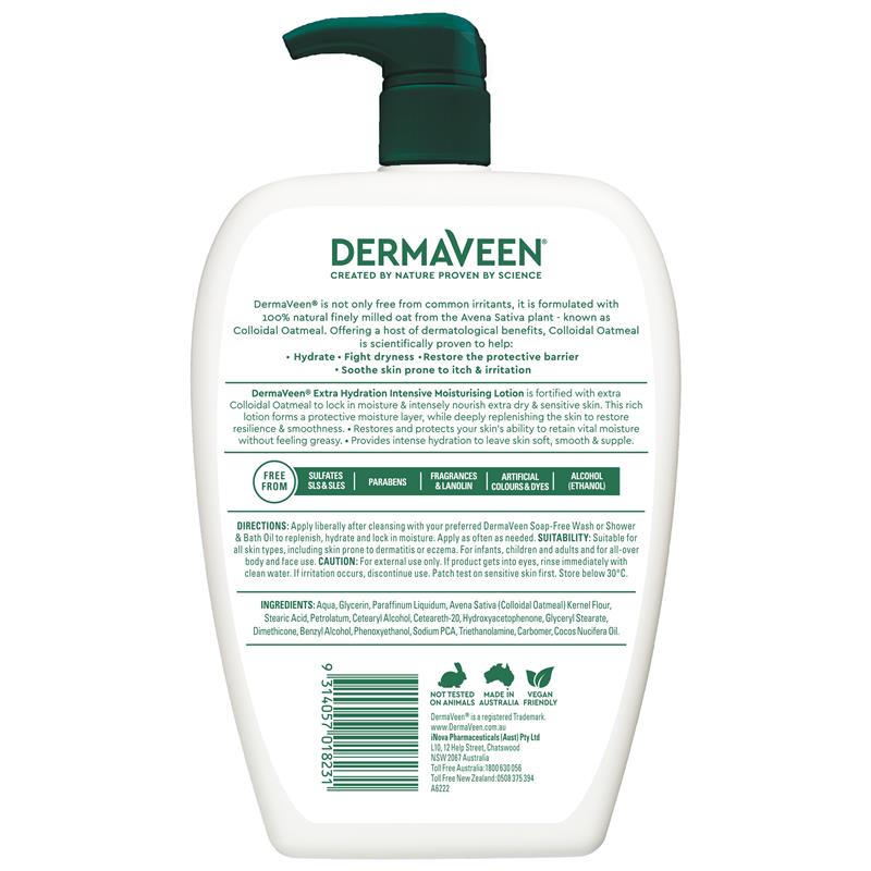 Buy DermaVeen Extra Hydration Intensive Moisturising Lotion 1.25 Litre ...