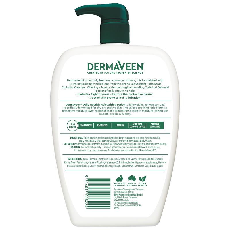 Buy DermaVeen Daily Nourish Moisturising Lotion 1.25 Litre Online at ...