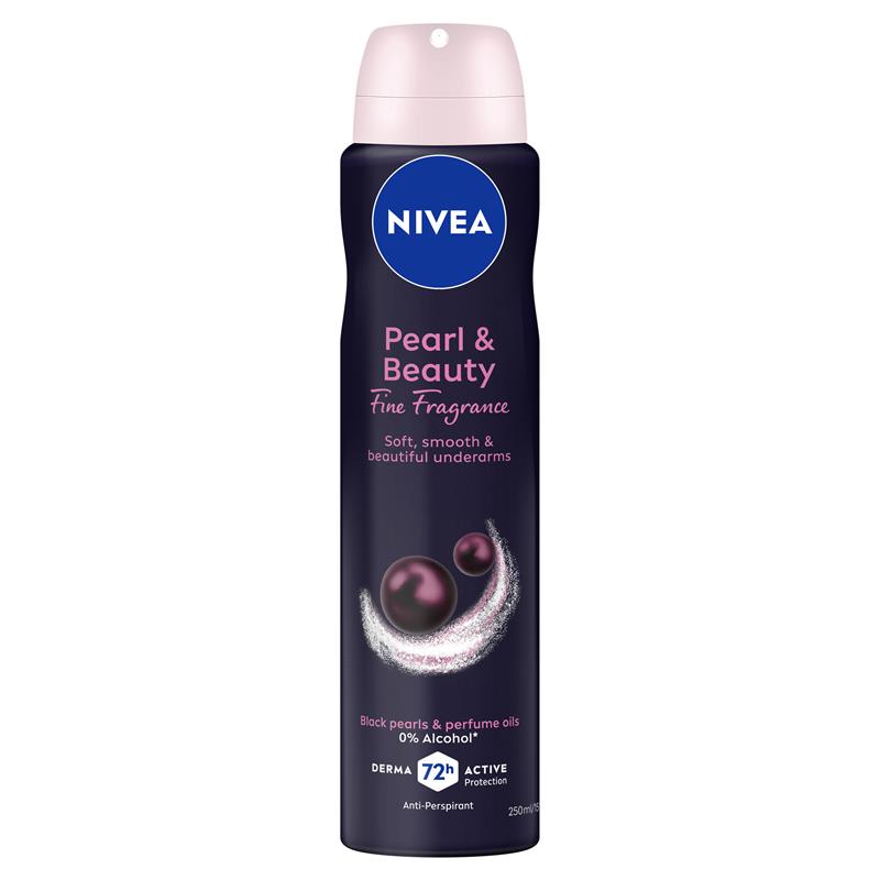 Buy Nivea Women Deodorant Aerosol Pearl & Beauty Black Pearls 250ml ...