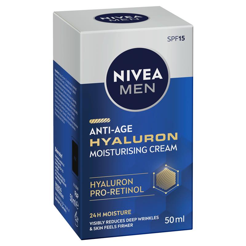 Buy Nivea Men Anti-Age Face Moisturising Cream SPF15 50ml Online at Chemist Warehouse®