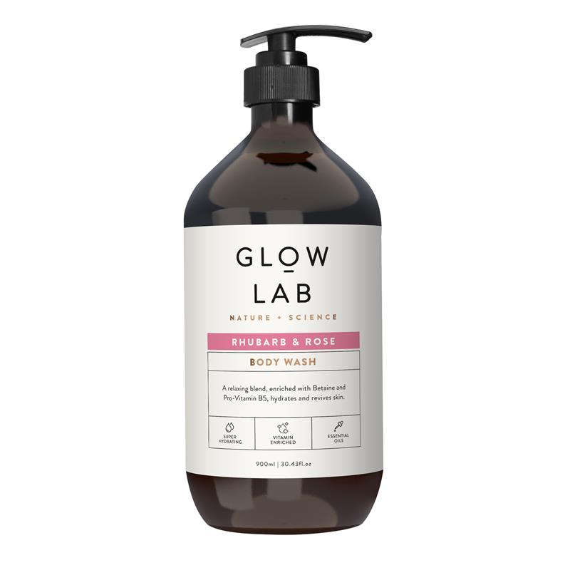Buy Glow Lab Body Wash Rhubarb & Rose 900ml Online at Chemist Warehouse®
