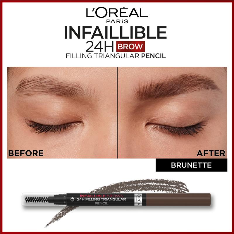 Buy Loreal Infallible Filling Triangular Pencil 3.0 Brunette Online at ...